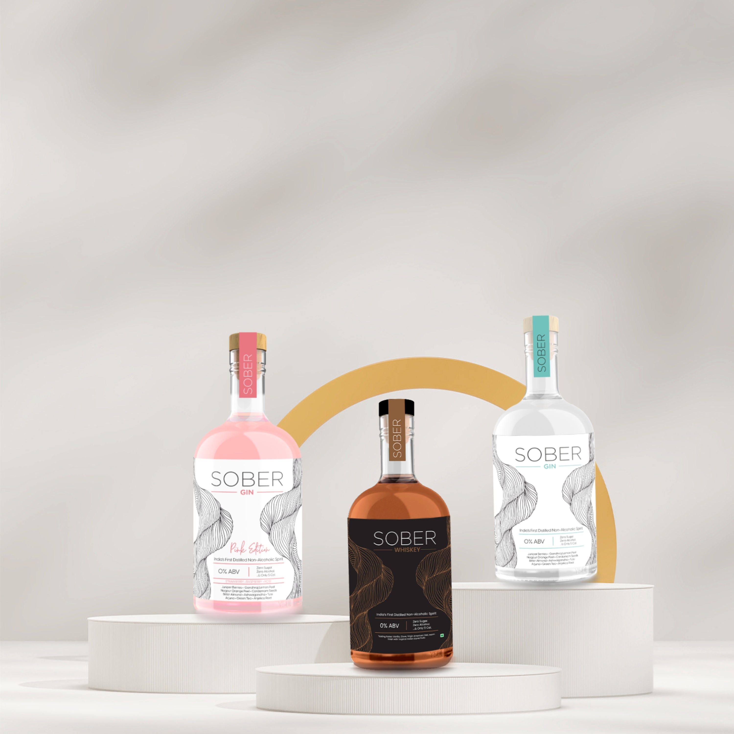 Sober Gin: Pink Edition, Whiskey & Gin Combo – SOBER